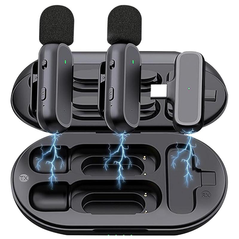 Wireless Lapel Audio Microphone with Charging Case, 1 Count ...