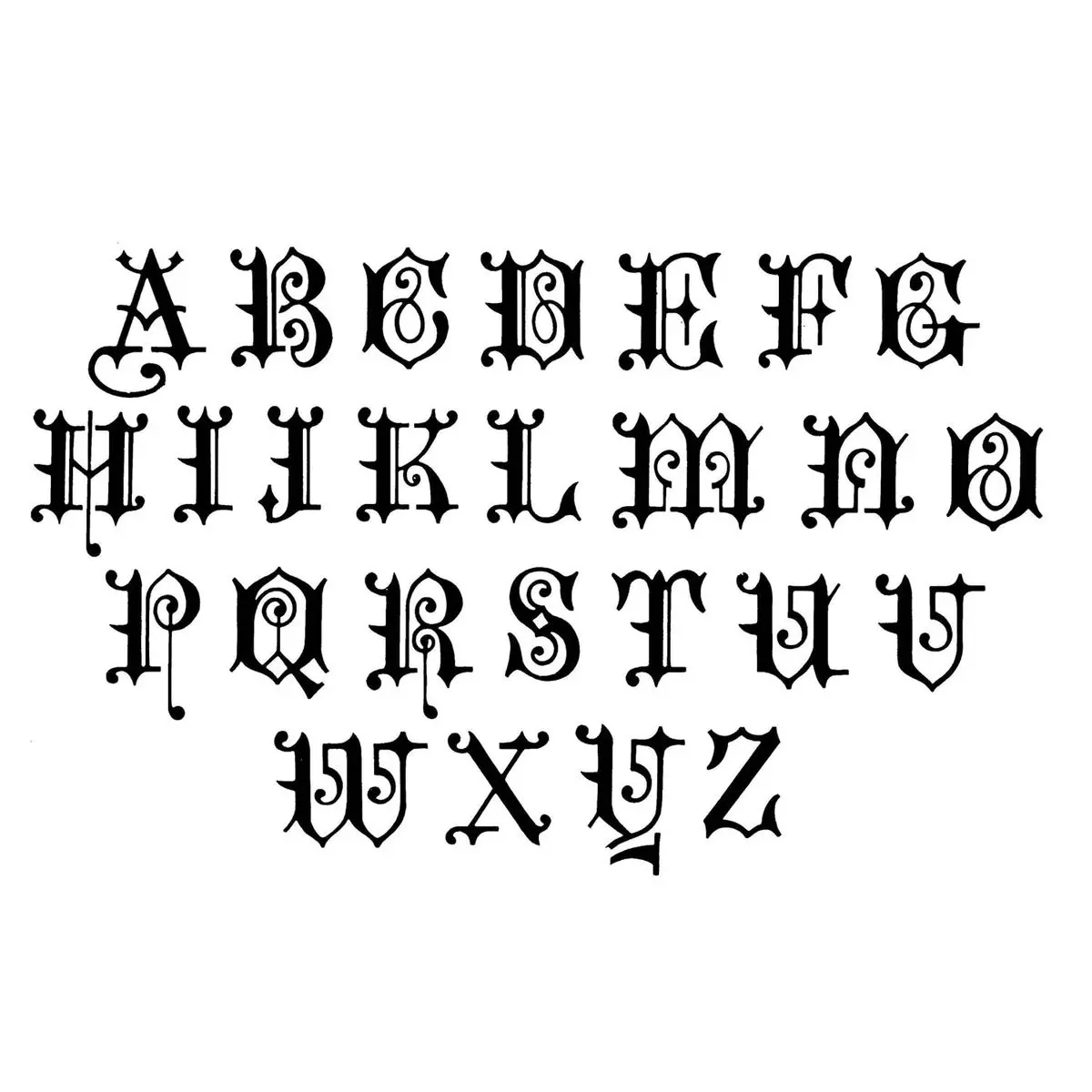Gothic and Old English Alphabets: 100 Complete Fonts (Lettering ...