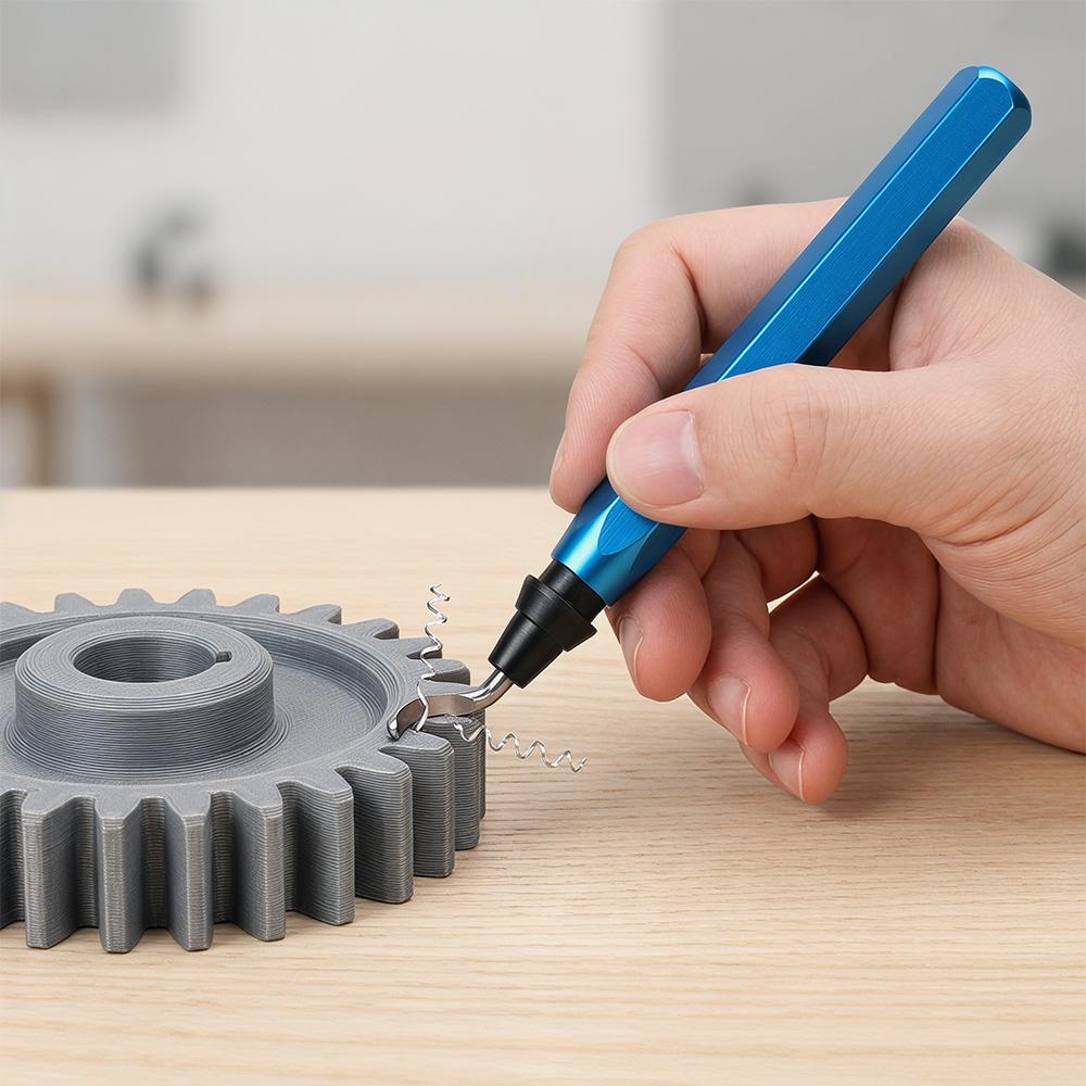 [17pcs] 3D Print Deburring Tool Kit, Needle File, Metal Handle ...
