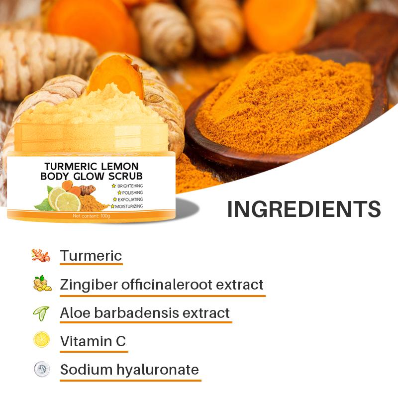 Turmeric Lemon Body Scrub for Bath – Gentle Formula for Body, Feet ...