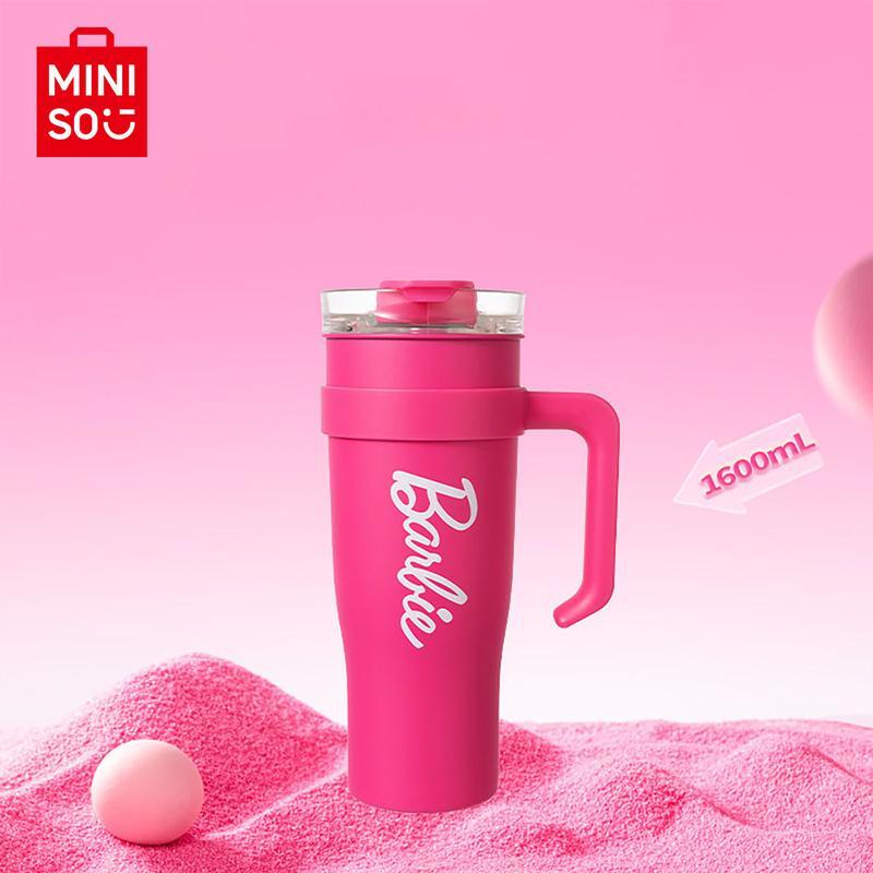 BARBIE Pink Tumbler Cup 1.6L Stainless Steel with Straw, Lid Portable ...