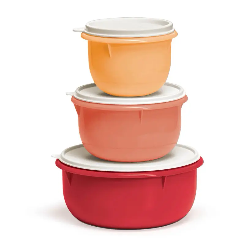 Tupperware 3-pc Multipurpose Mixing Bowl Set for Food Prep and Storage ...