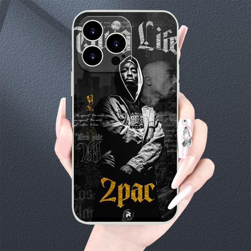Rapper 2-Pac Shockproof TPU White Phone Case For iPhone 17/16/15/14/13 ...