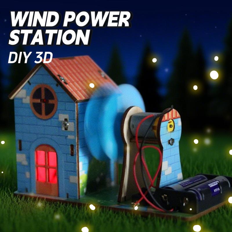 Kids Stem Toy Set, Wind Power Science Kit for Ages 6-14, Creative DIY ...