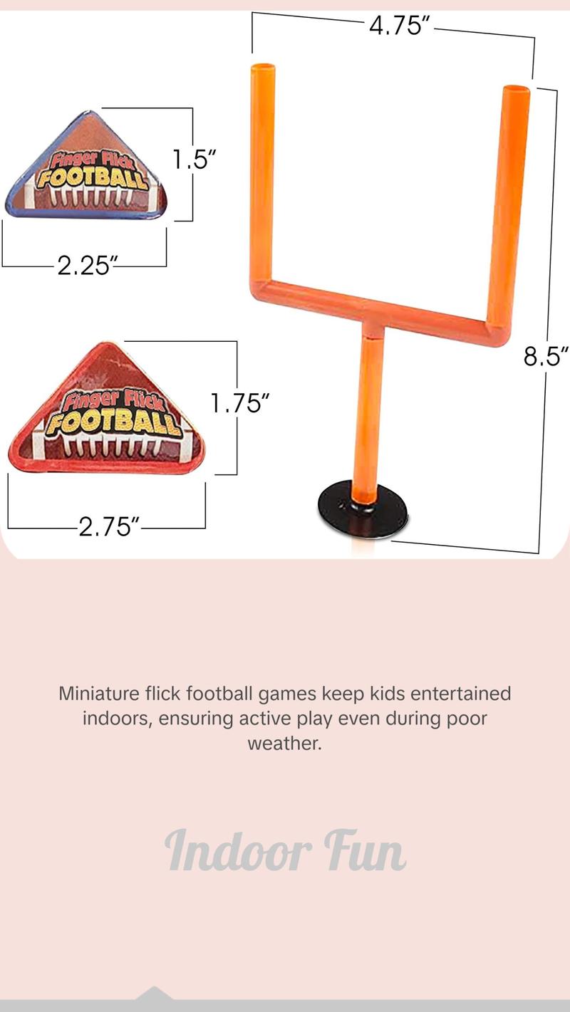 Flick Football Games, Set of 2, Mini Table Top Sports Games with Posts ...