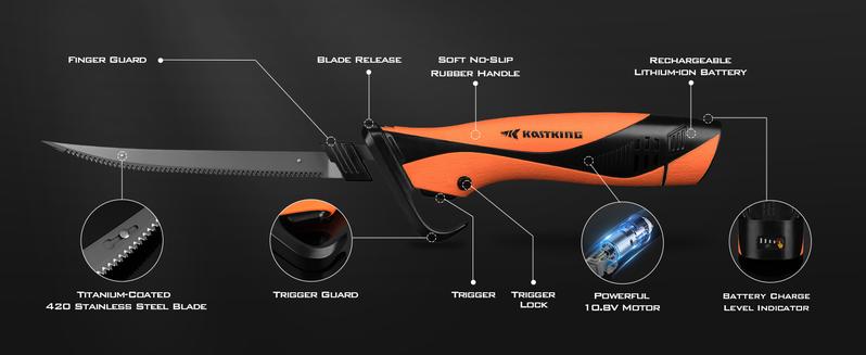 KastKing Lithium-ion Electric Fillet Knife (Speed Demon Pro ...