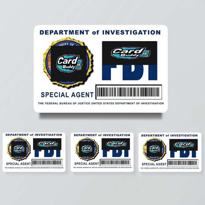 Special Agent ID Card Sticker – Realistic Badge Design for Credit Card ...