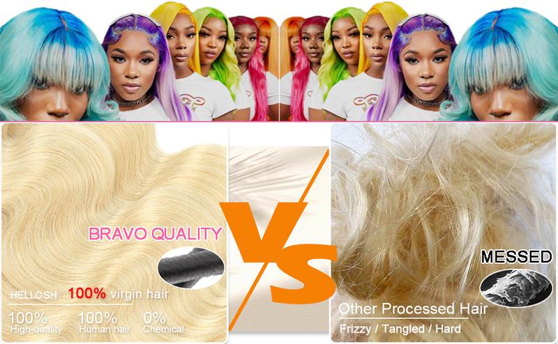613 Bundles Human Hair Blonde Body Wave Bundles Human Hair Unprocessed ...