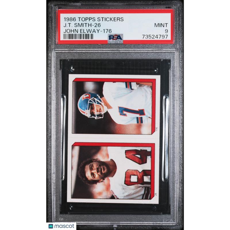 J.T. Smith-26 PSA 1986 Topps Stickers Football 9 73524797 - TikTok Shop