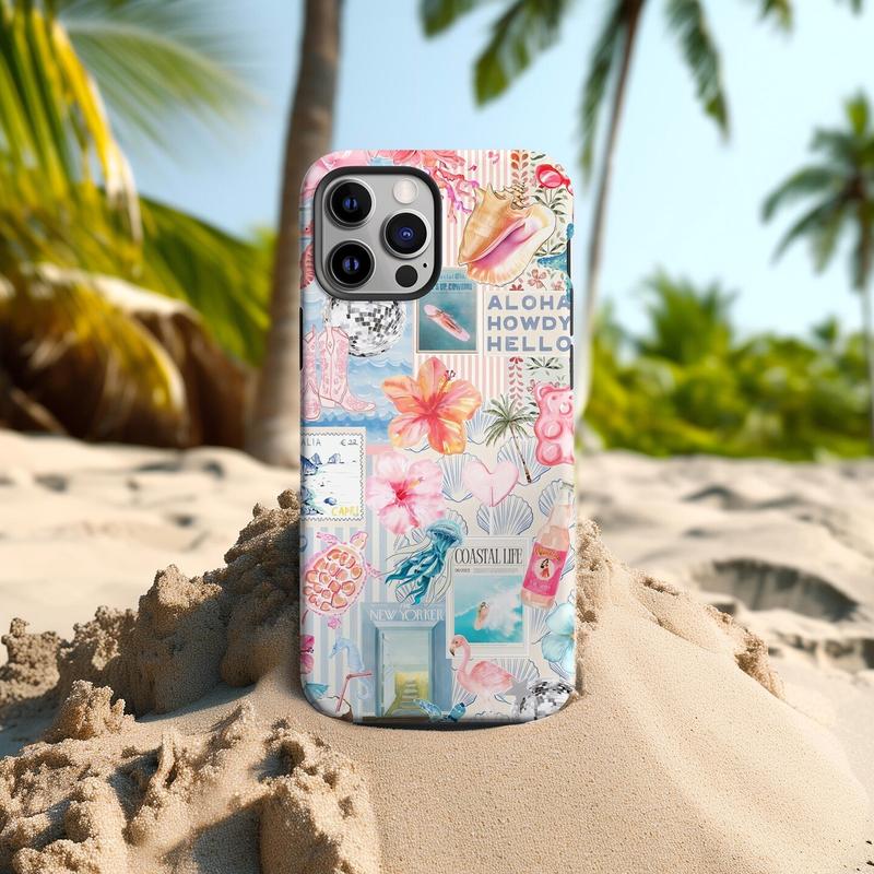 Beachy Blue Coquette Coastal Collage Preppy Cute Aesthetic Case, Summer ...