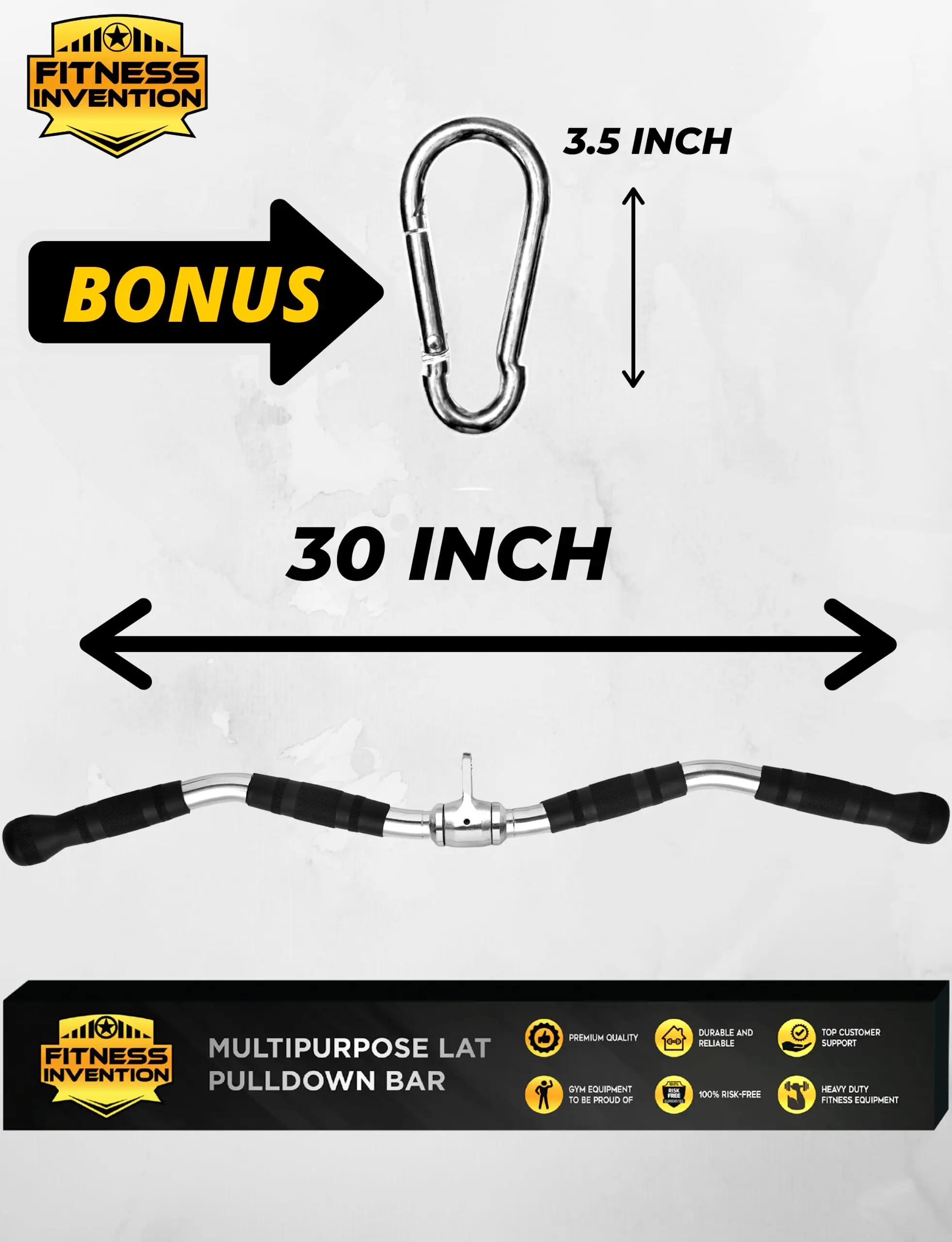 Fitness Invention LAT Pulldown Bar - LAT Bar Pull Down Attachment 30 ...