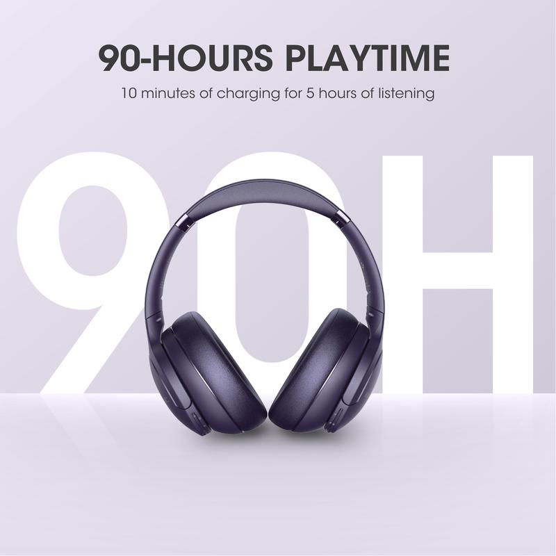 DOQAUS Bluetooth Headphones Over Ear, 90H Playtime,Bluetooth ,Wireless ...