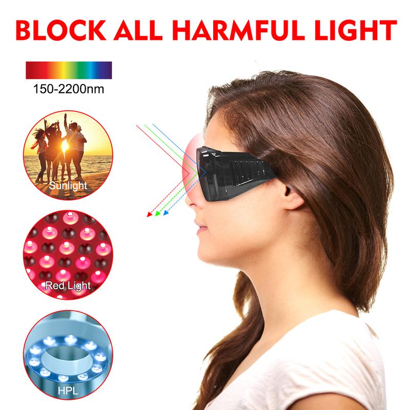 Red Light Therapy Glasses, Hair Removal Light Protection Glasses, Over ...