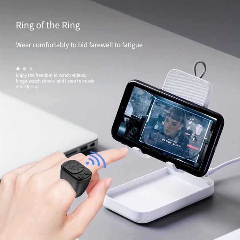 Multifunctional Ring Remote Control, Bluetooth-compatible Page Turner ...