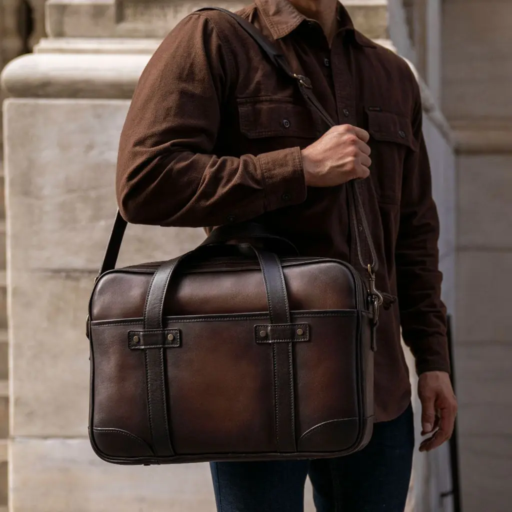 Thursday Boots Men's Commuter Messenger Bag In Old English Leather ...