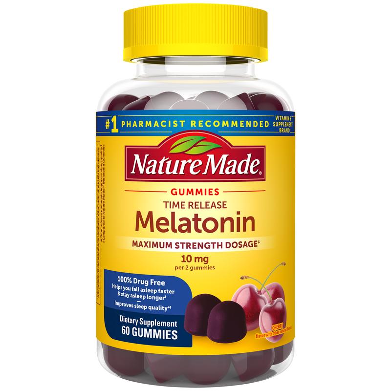 Time Release Melatonin Gummies Maximum Strength Dosage‡ 10 mg Per Serving