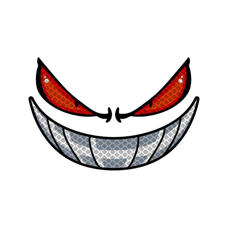 Demon Evil Smiling Face Stickers Car Reflective Patterns Motorcycle ...