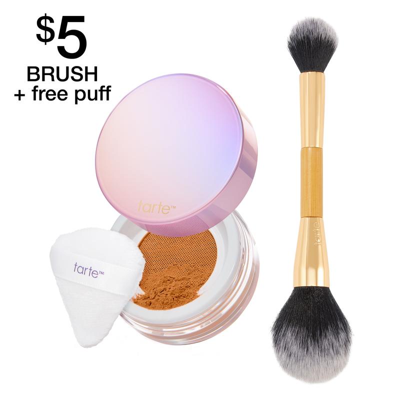 tarte creaseless setting powder & brush