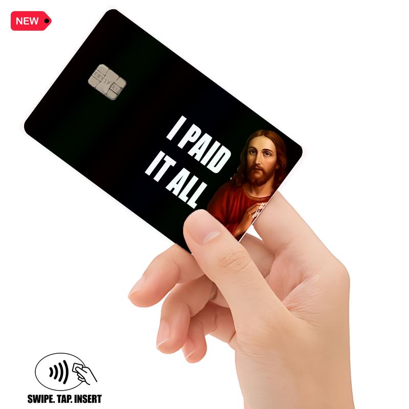 Jesus Paid Christian Holographic Debit Credit Card Decal Adhesive ...