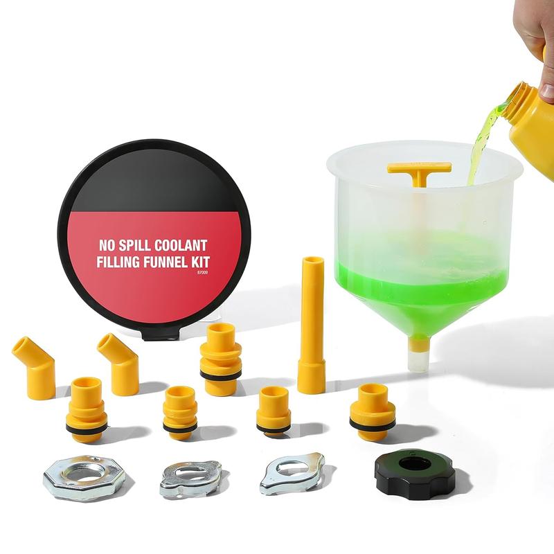 87009 No-Spill Coolant Filling Plastic Funnel Kit | Universal Radiator ...