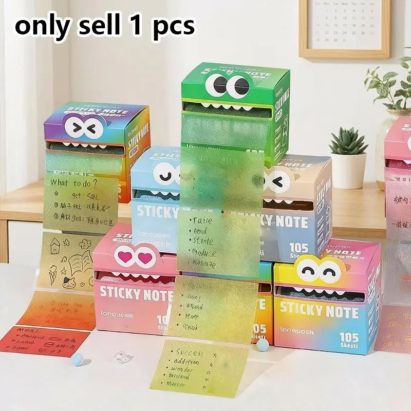 Pearlescent Waterproof Sticky Notes | Cute Monster Design, Self ...