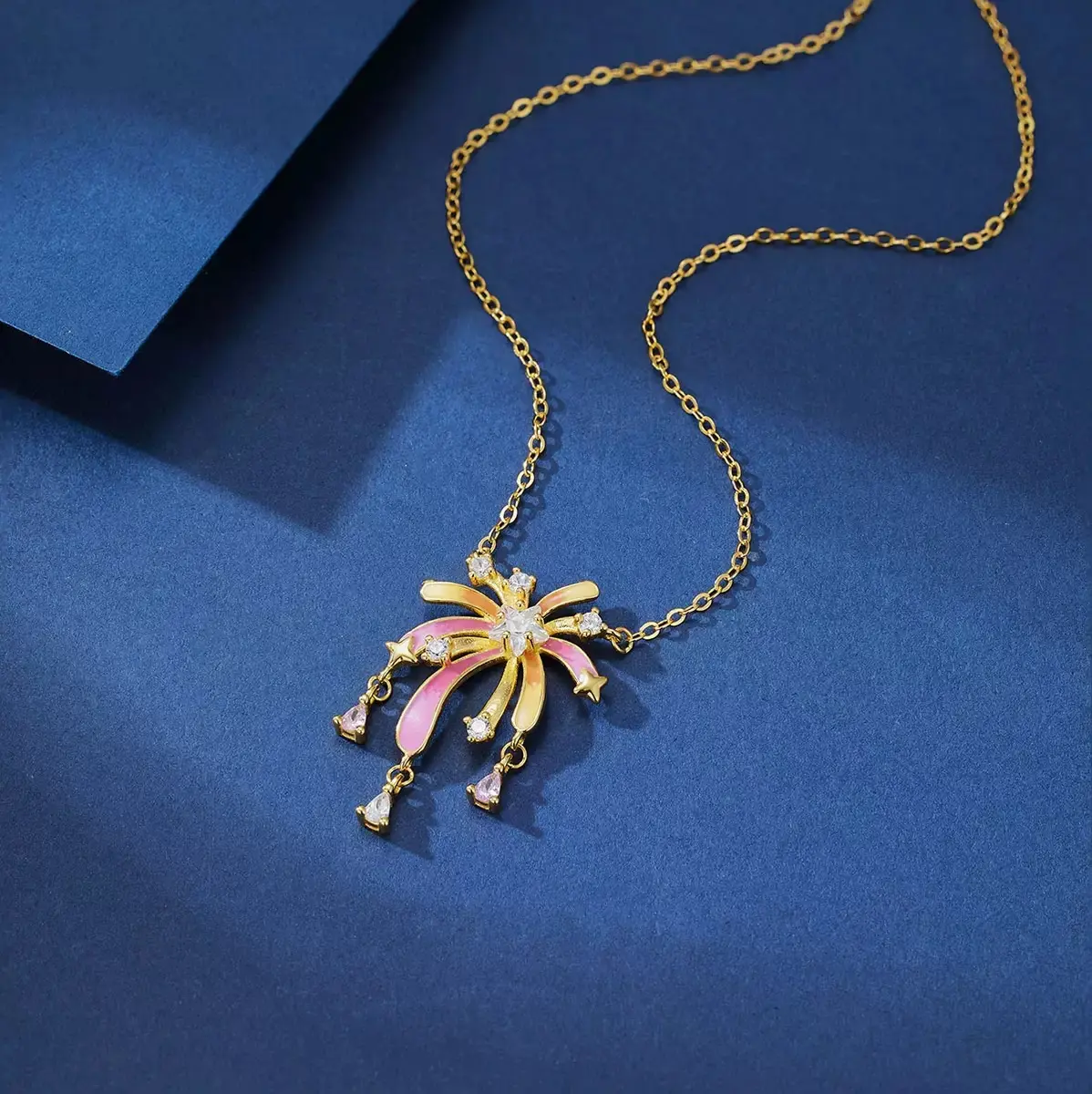 Minimalist Design Firework Thin Chain, Macaron Color Luxury Clavicle ...