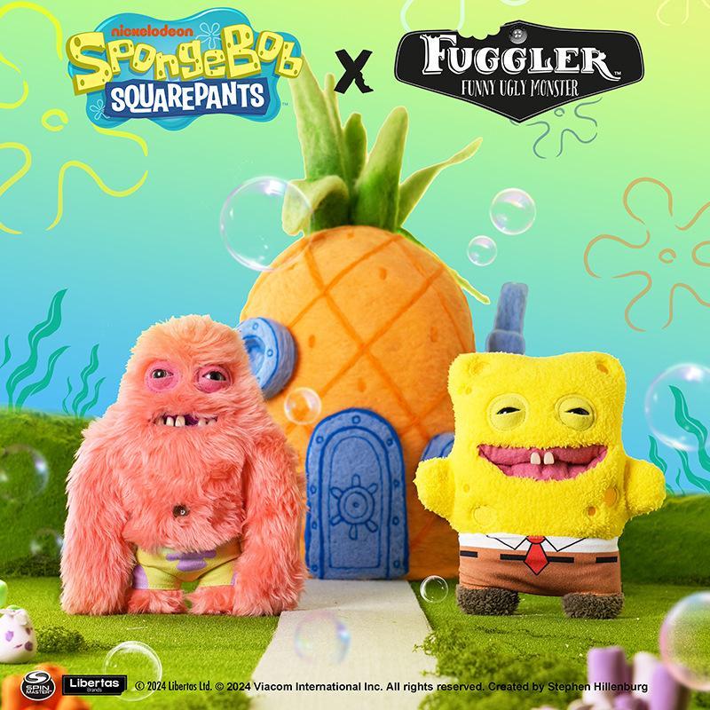 Original Fuggler Spongebob & Patrick 22cm Official Collab Plush, Toothy ...