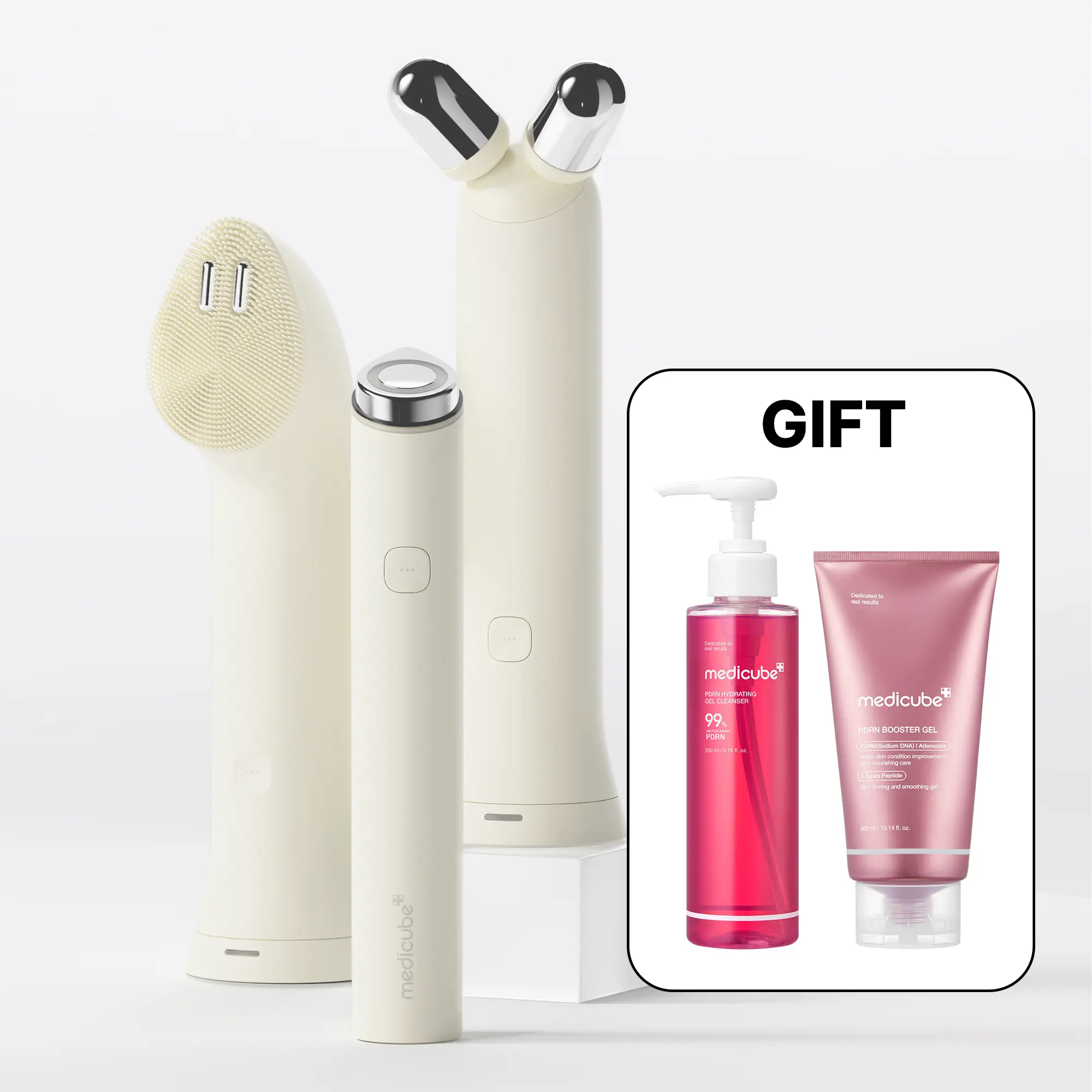 [medicube] [NEW] 3-Step At-Home Spa Set - Pink / Beige ㅣMini Booster ...