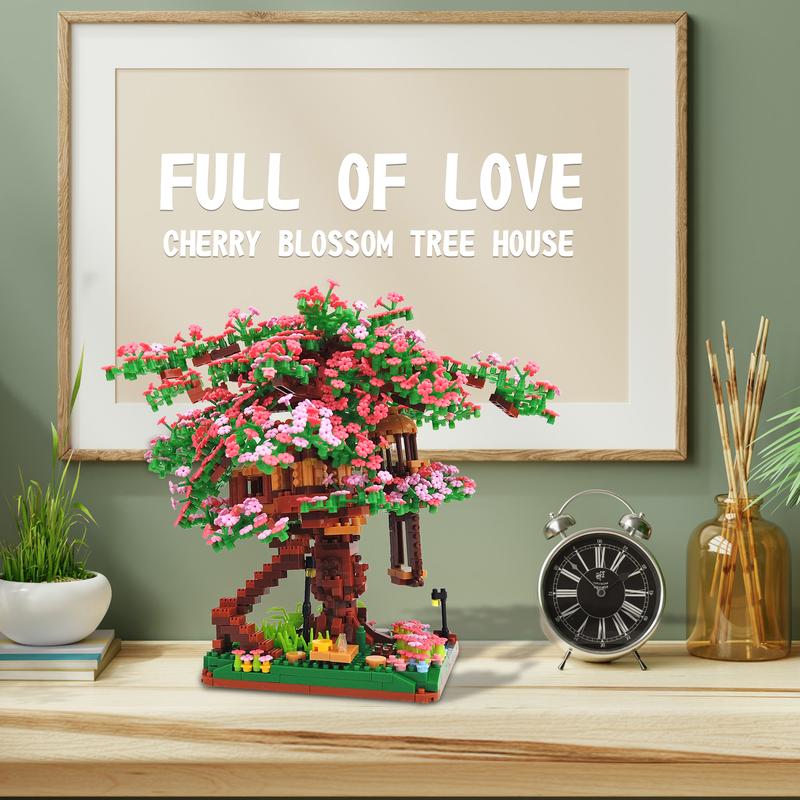 2008Pieces Cross Border Cherry Blossom Tree Building Block Flowers ...
