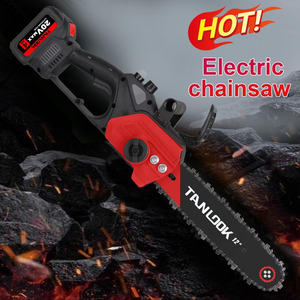 Outdoor Cordless Chain saw 12" Wide Guide Rail–Compact handheld ...
