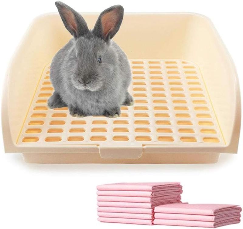 17"x13" Litter Box with 10 count Bonus Pads, High Sided Plastic Guinea ...