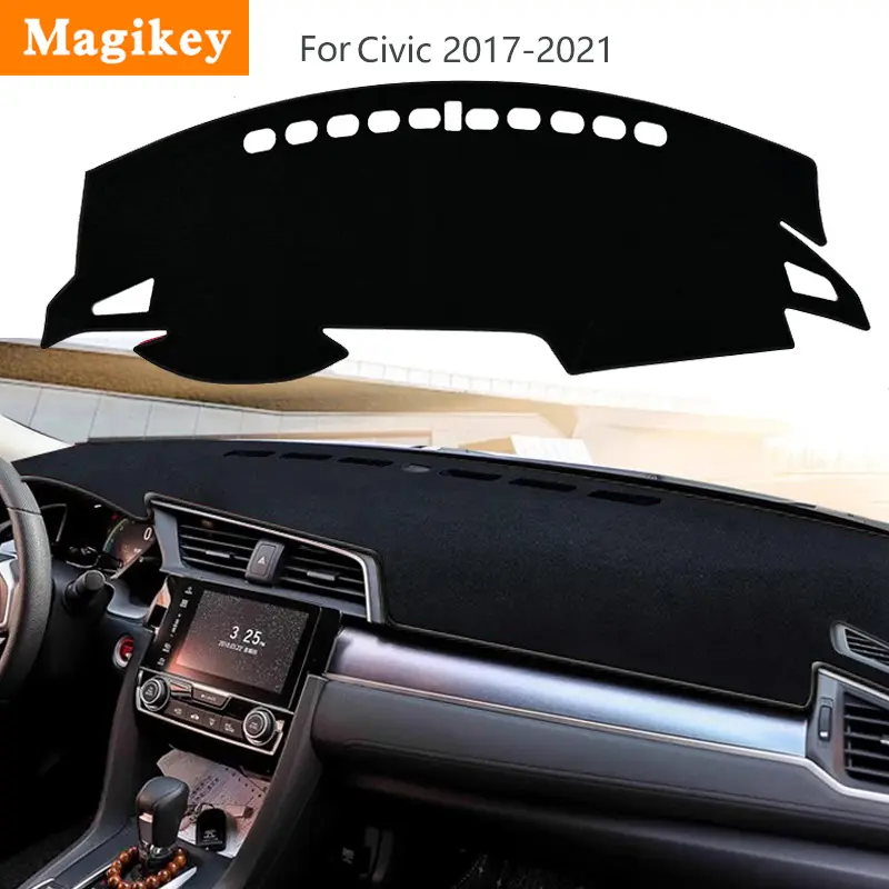 Magikey Dash Cover Mat for Honda Civic 2017-2021 Civic Trpe-R Dashboard ...