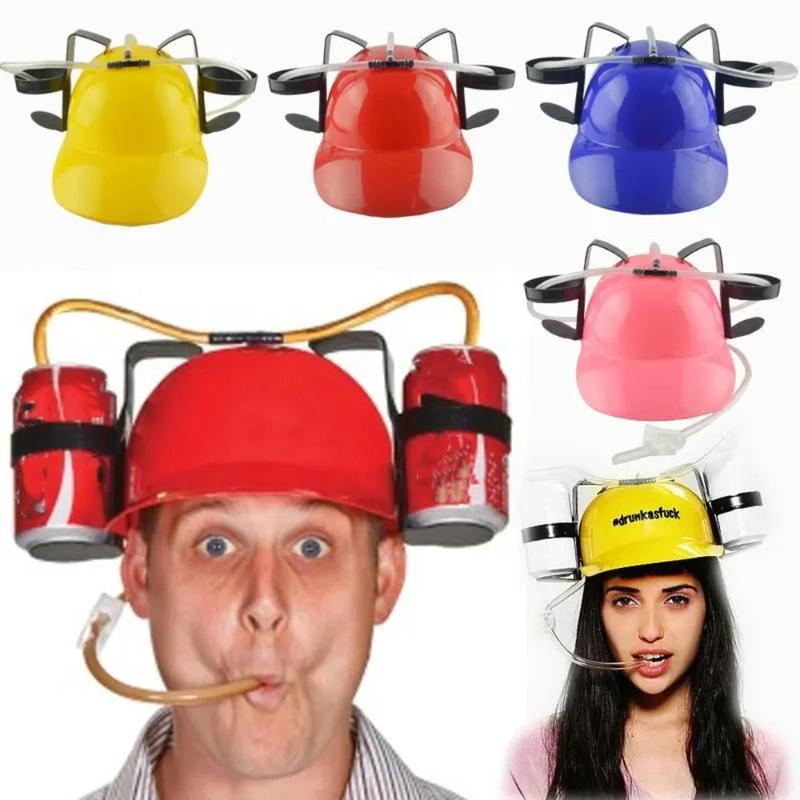 Creative Plastics Beverage Helmet Headgear Hat Type with Straw Beer ...