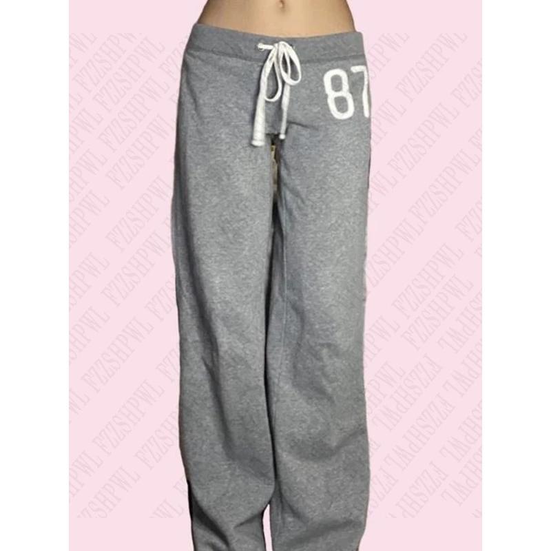American style high street casual womens gray trousers emo girls retro ...