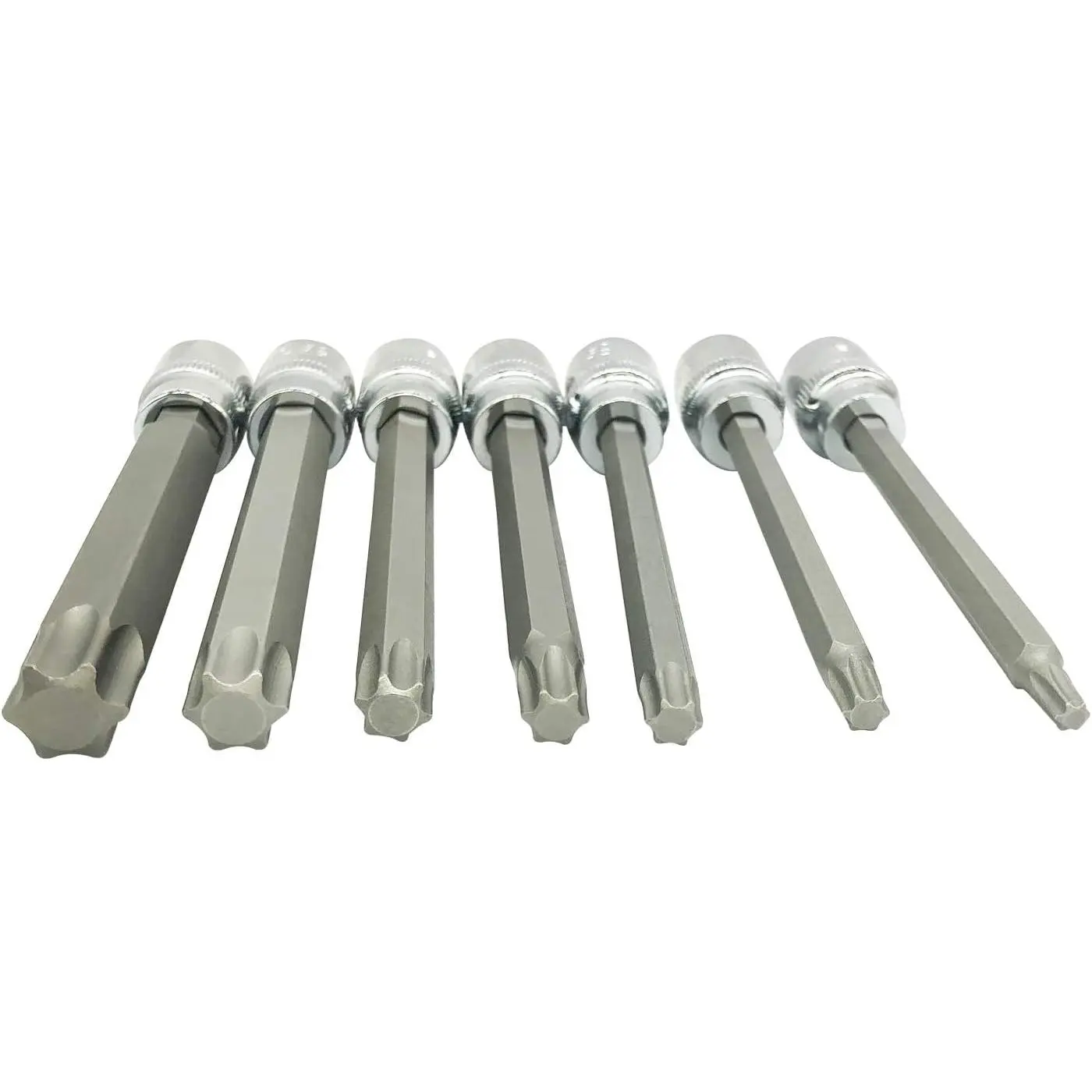 Extra Long Torx Star Bit Socket Set 7 Piece T25-T60 CR-V 3/8" Drive ...
