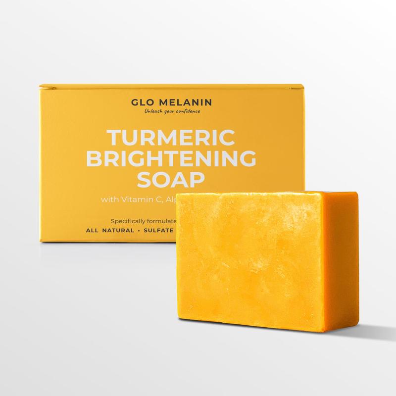 Glo Melanin Turmeric Brightening Soap, Body & Facial Cleansing for Dark Spots ...