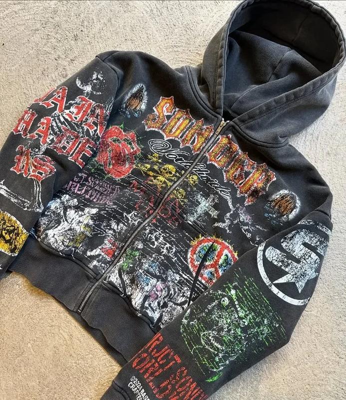 Street Hip-hop Punk Rock Clothing Men European and American Y2k ...