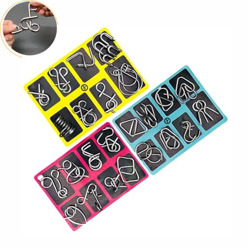 3*24pcs Metal Puzzle Solving Metal Wire Puzzle Pieces Solution Set ...