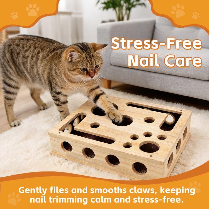 Cat Scratch Puzzle Enrichment Box Nail File Stress Free Alternative to ...