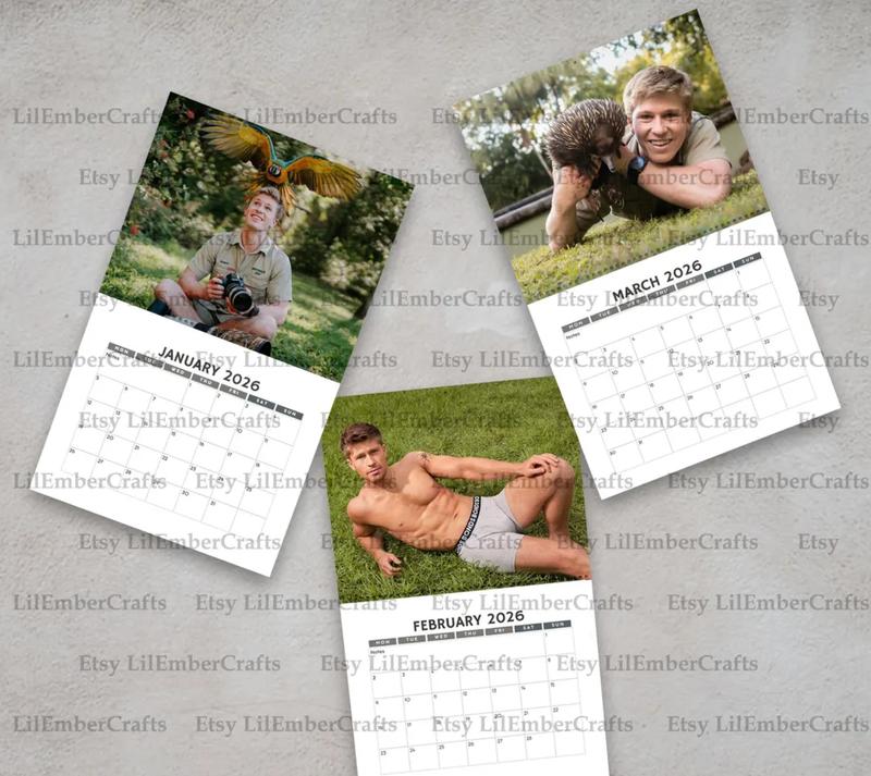 Robert Irwin 2026 Wall Calendar, Celebrity Fan Planner, Animal Lover ...