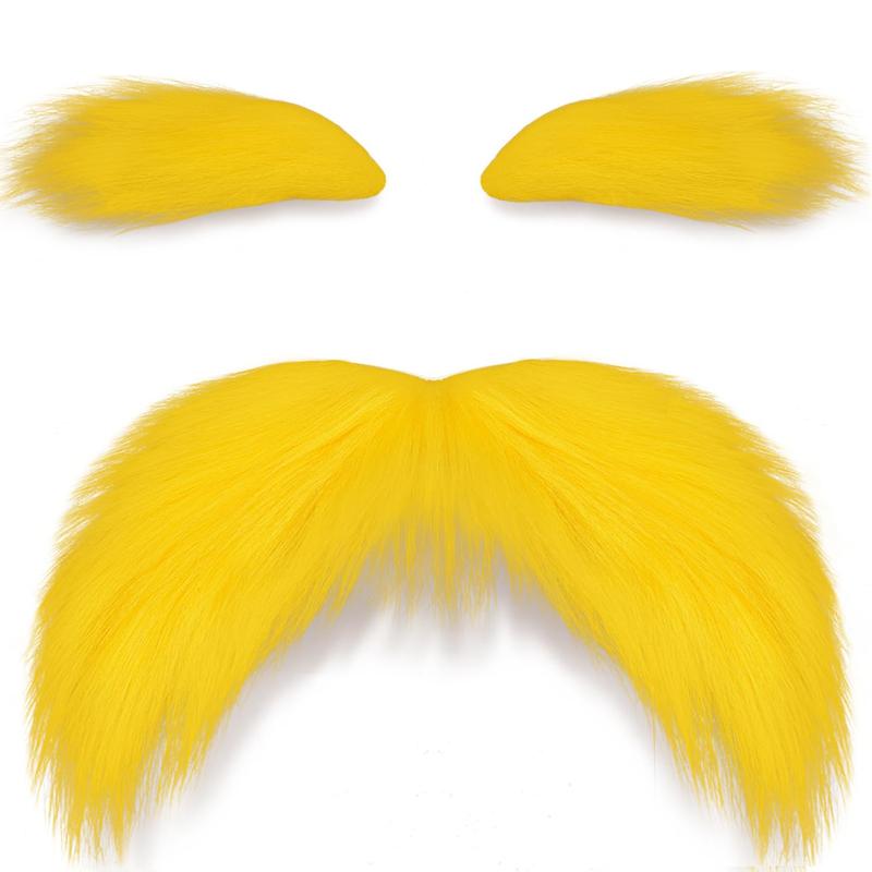 Mustache and Eyebrows, Funny Cosplay Costume Accessories, Halloween ...