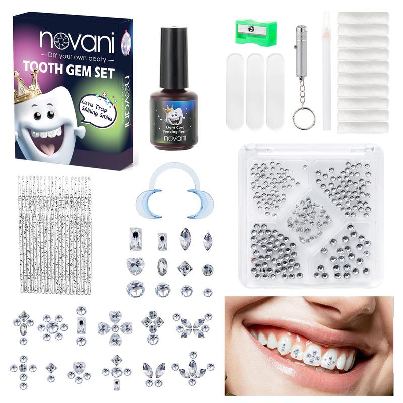 Tooth Gems Kit for Teeth hip Gems with Light Tooth DIY Gem Kit Jewelry ...