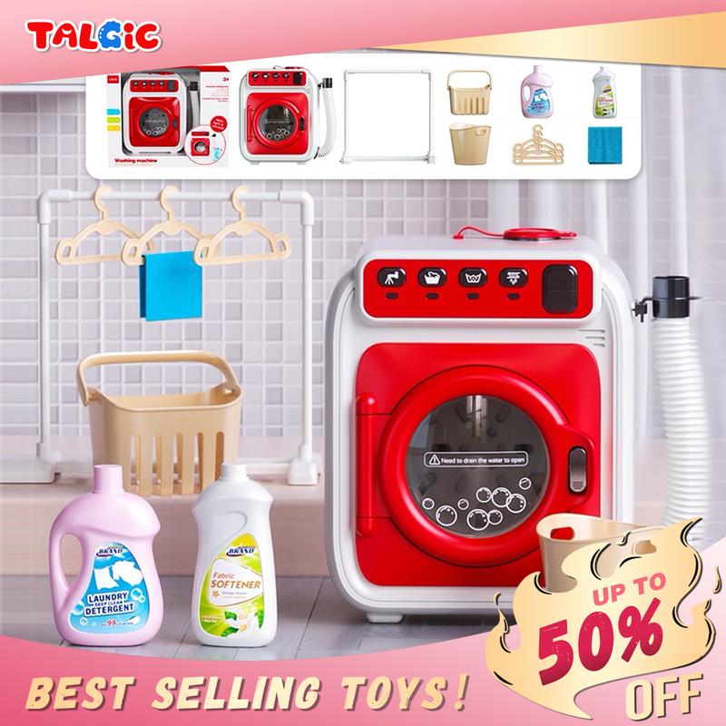 Kids Toy Washing Machine, Realistic Pretend Play Appliance for Girls ...