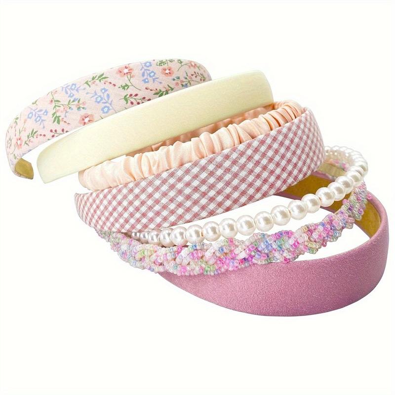 7pcs different styles of fashion ladies headbands, pink headbands, cute ...