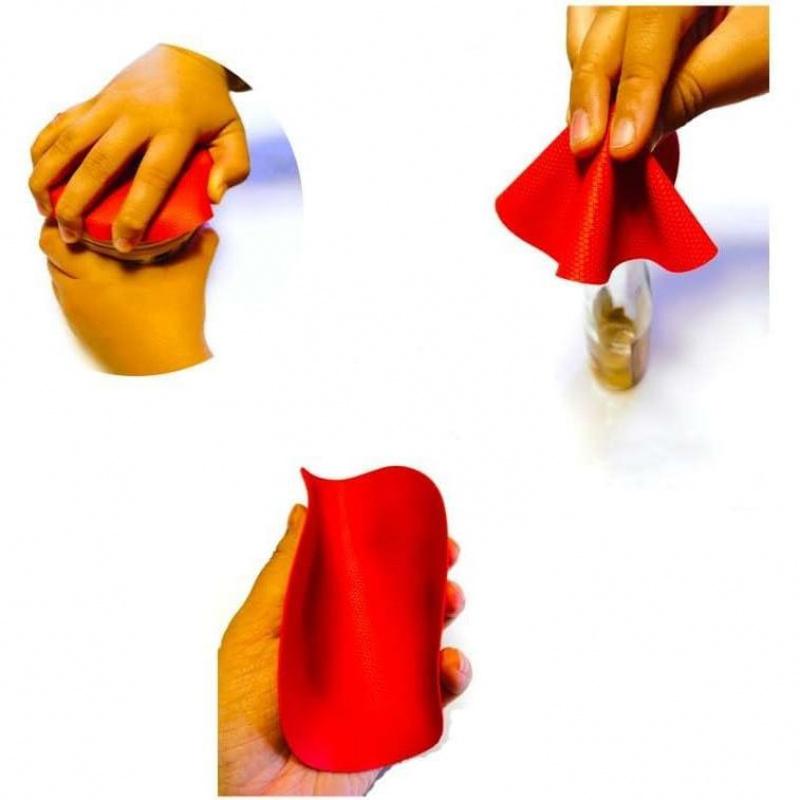 4pcs Rubber Jar Opener Bottle Gripper Non Slip Pad Multi-function Can ...