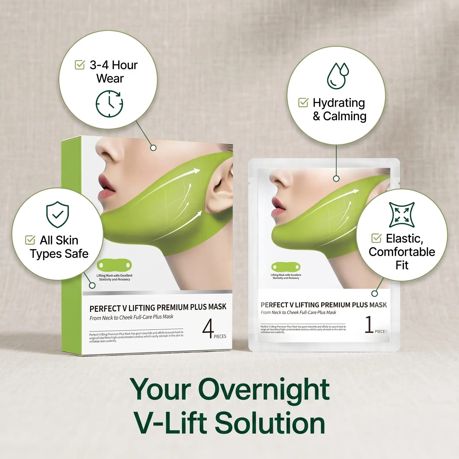 V-Lifting Mewing Mask & Neck Care Set for Women, Invisible Face Contour ...