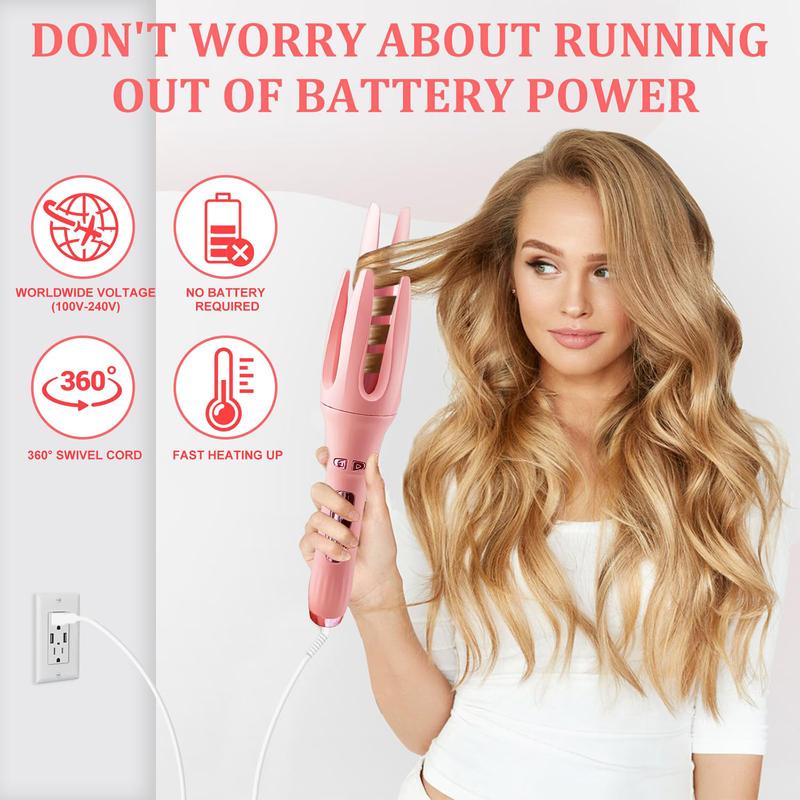 Automatic Hair Curler,Automatic Curling Iron with 4 Temperatures,Dual ...
