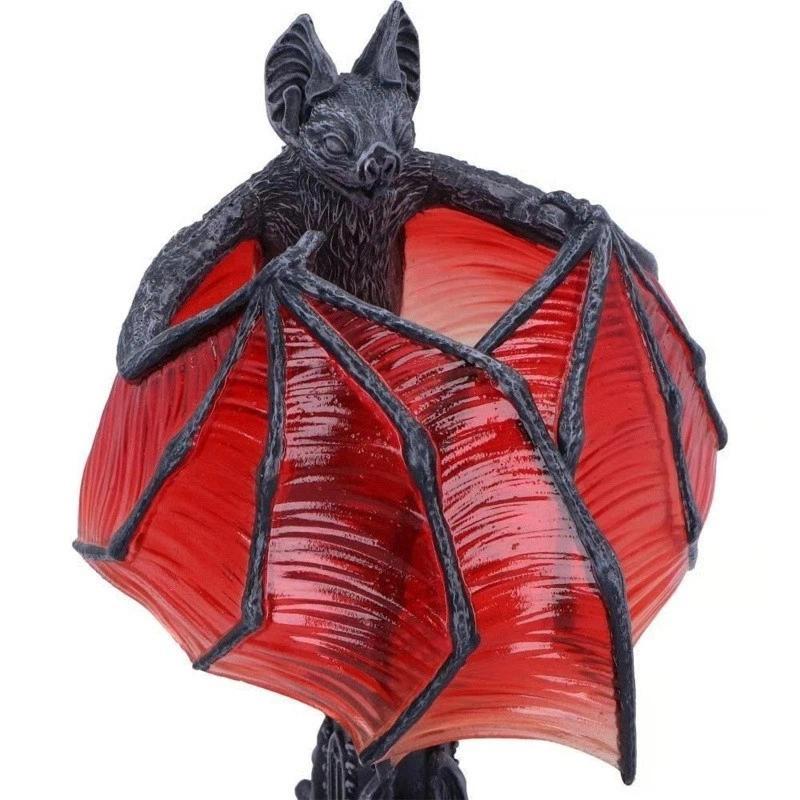 Halloween Bat Wing Lamp Gothic Style Resin Ornament Spooky Night Light ...