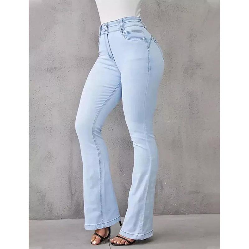 Women's Hip Raise High Waist Slim Flared Jeans, Perfect for Matching ...