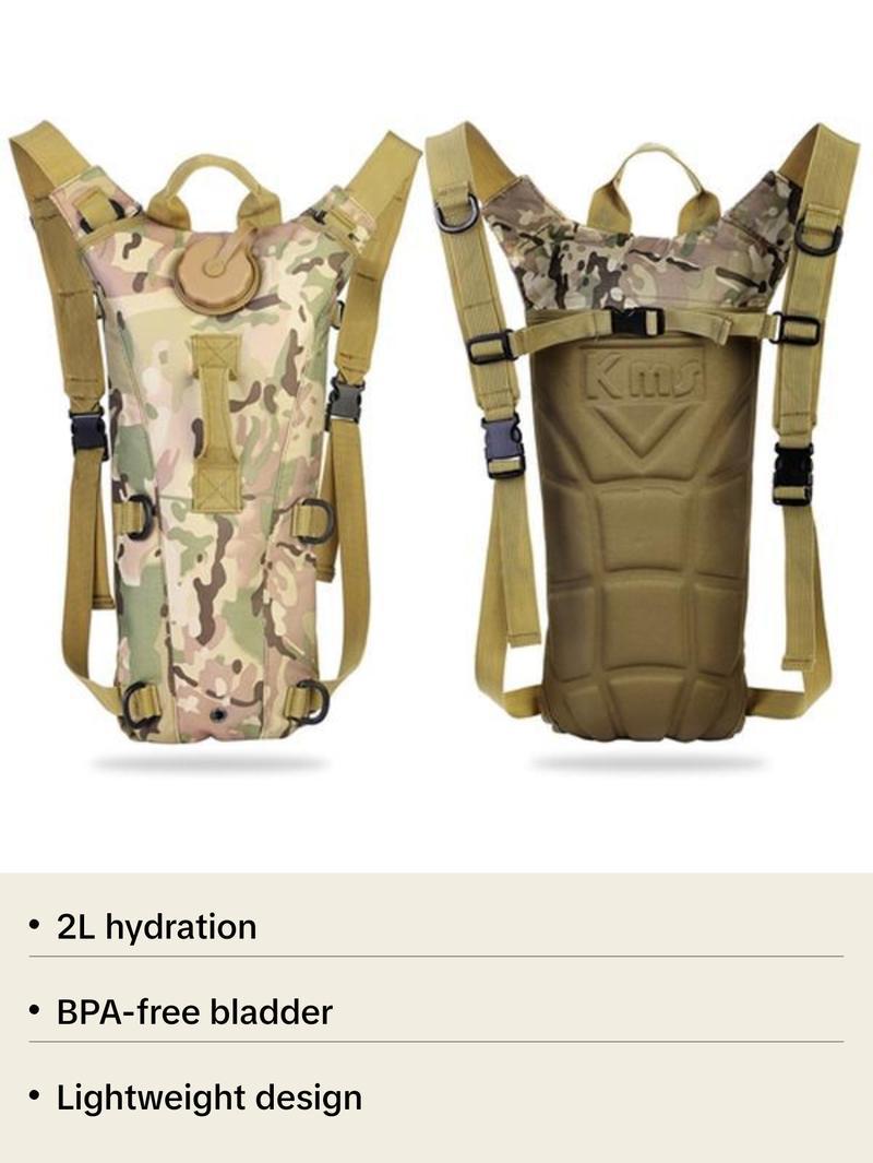Tactical Hydration Pack with 2L Water Bladder, Lightweight Water ...